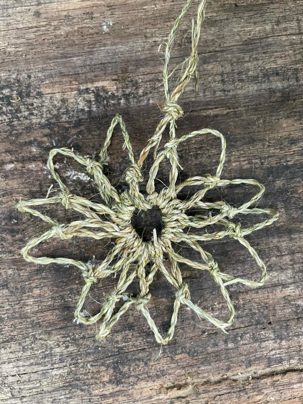 Nettle Fibre Workshop, Netted Bags in Sussex